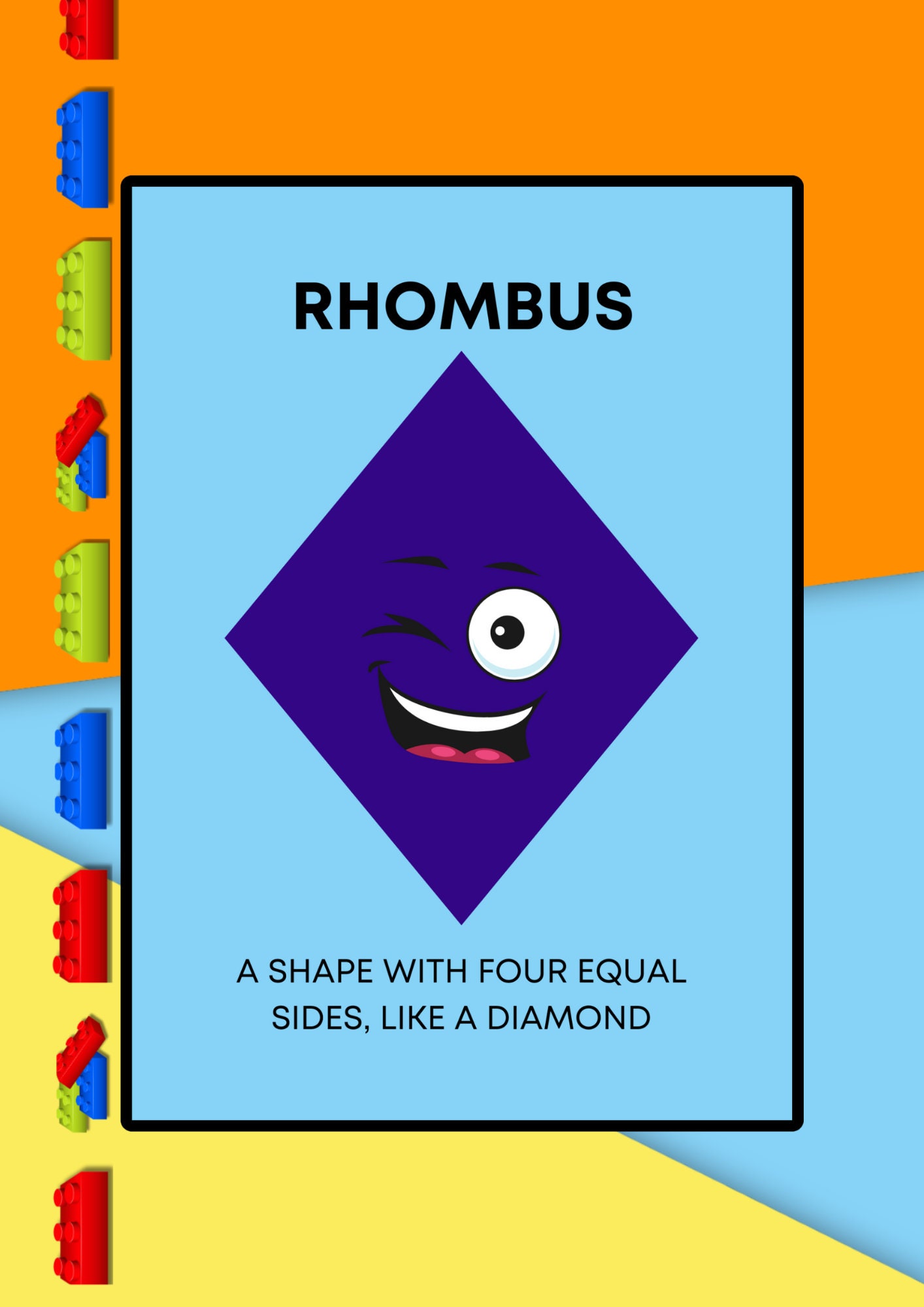 Shapes Recognition Flash Cards Classroom Visual Shapes, Funny Faces ...