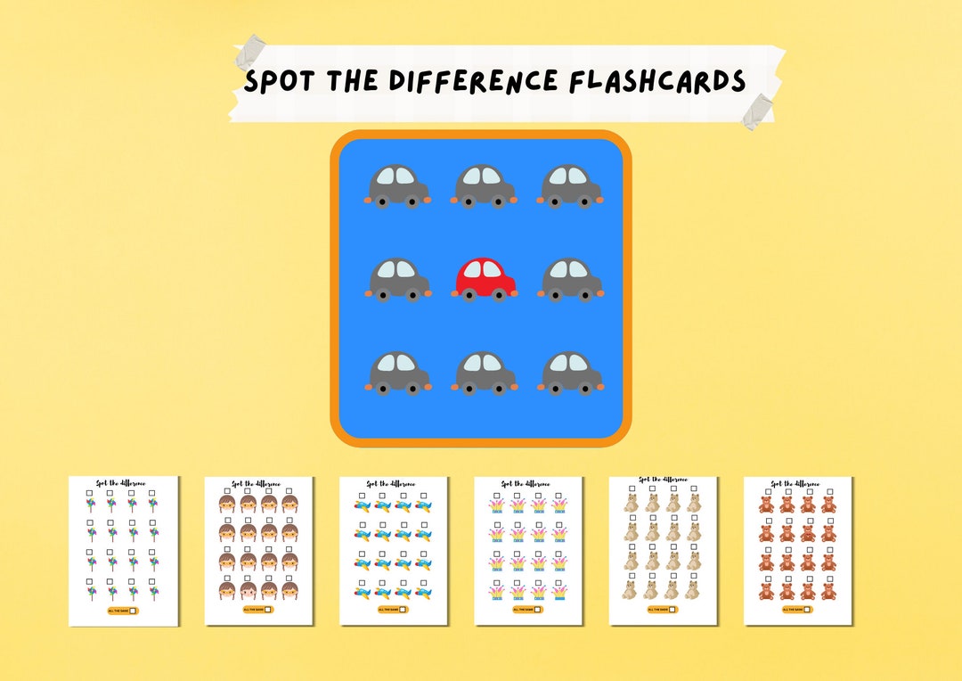 Spot the Difference Game Visual Perception and Concentration Game ...