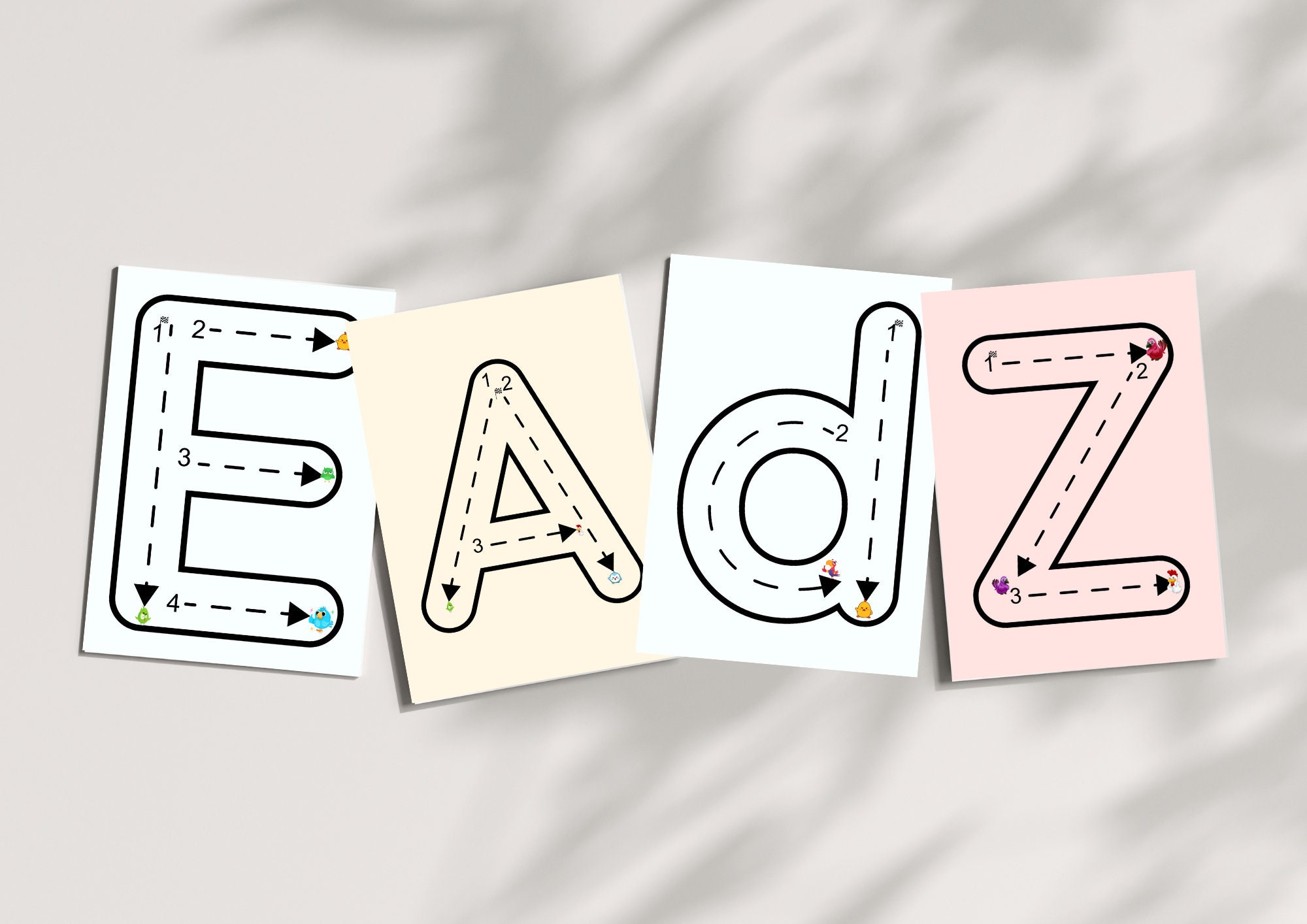 Letters Tracing Flashcards Preschool and Kindergarten Activity, Learn ...