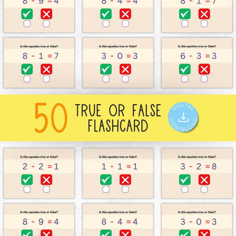 Crosscheck, True or False Game - Math Games for Kids. Educational ...