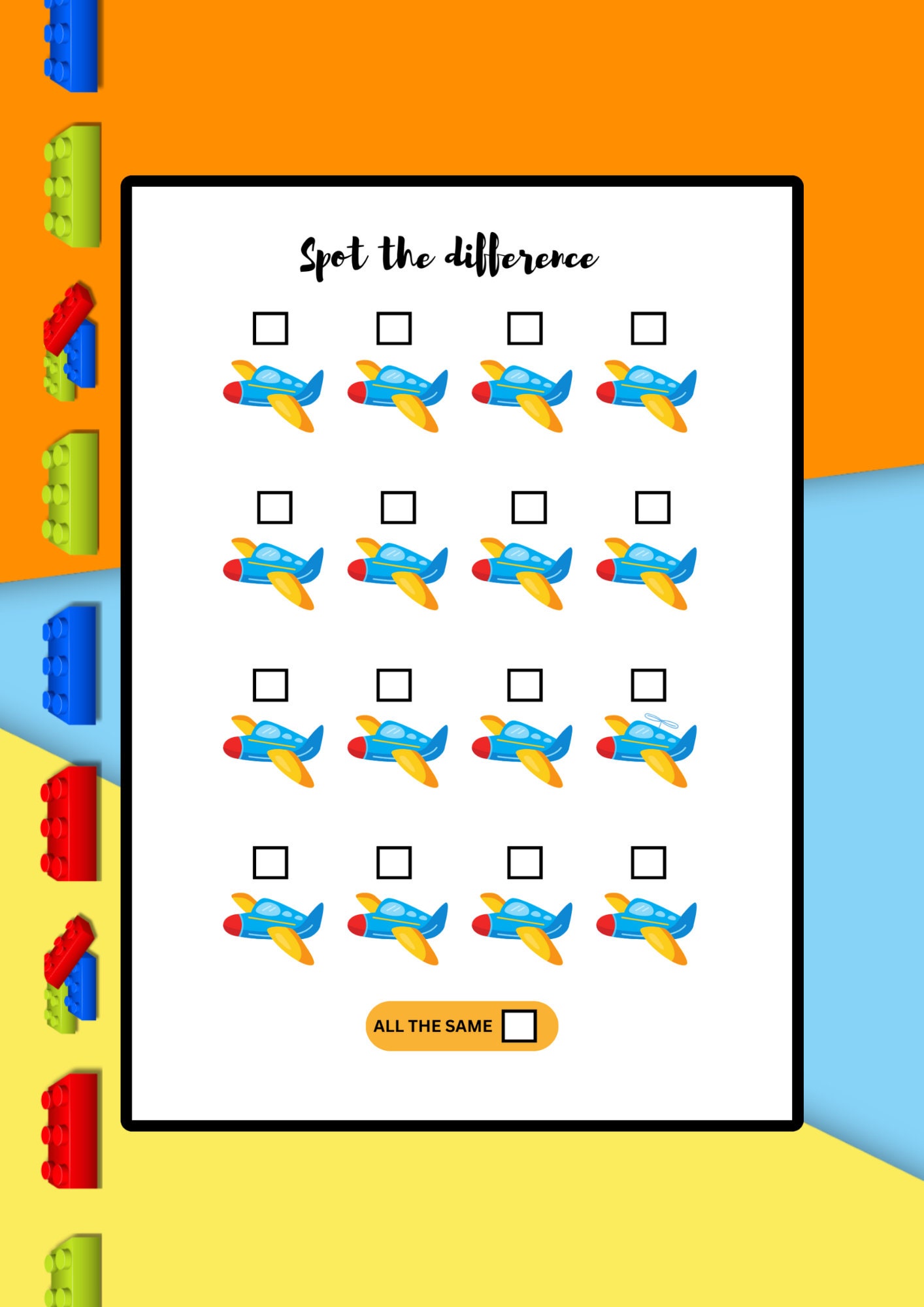 Spot the Difference Game Visual Perception and Concentration Game ...