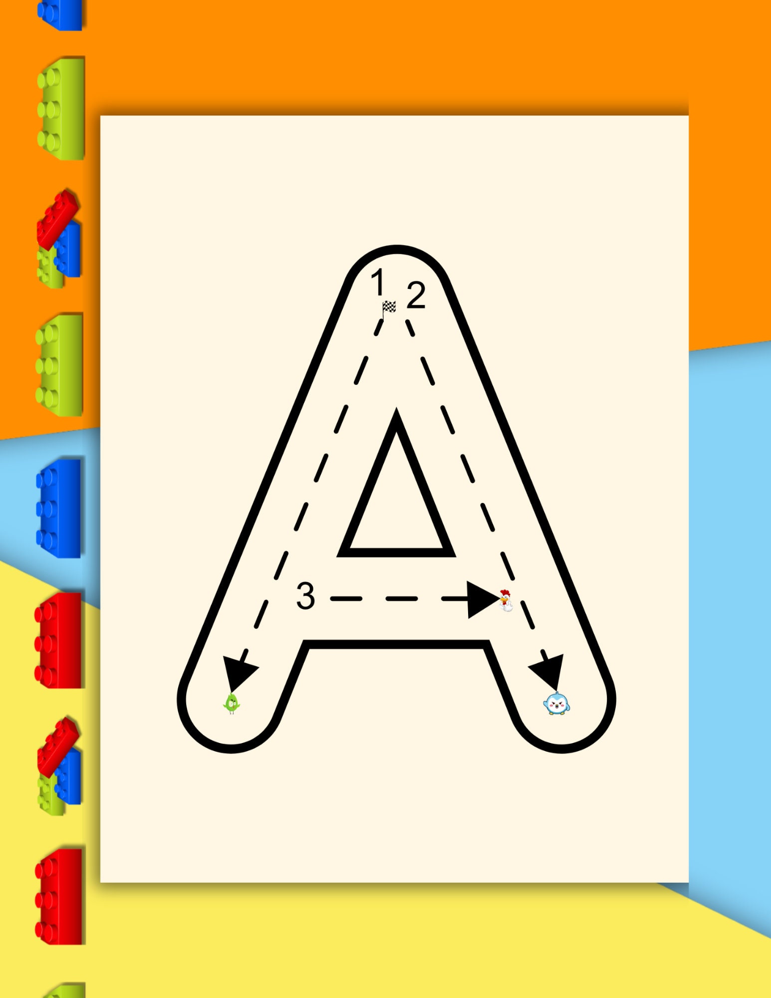 Letters Tracing Flashcards Preschool and Kindergarten Activity, Learn ...