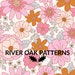 Pink Retro Floral Seamless File, 70s Valentines Day Flowers Seamless ...
