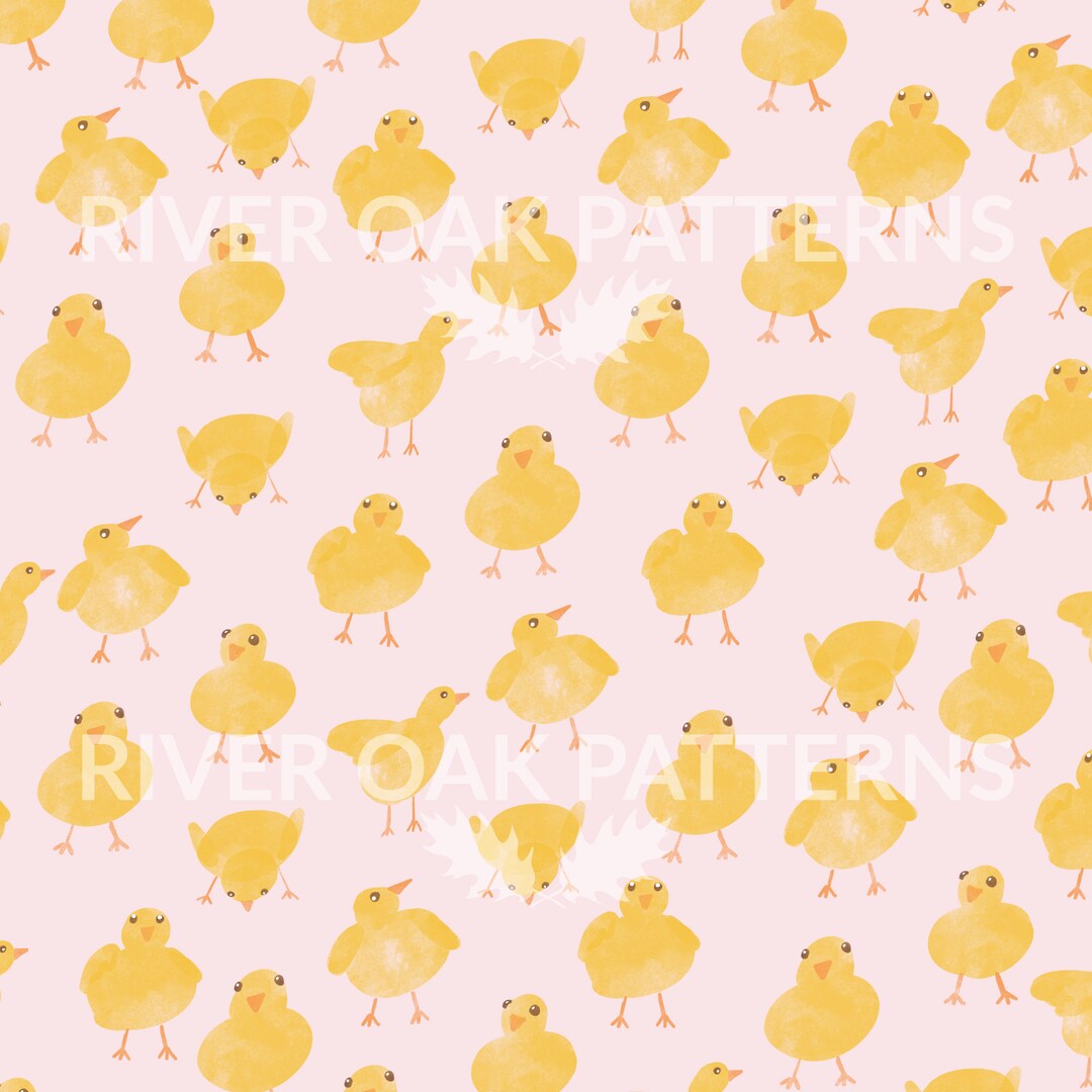 Spring Chicks Seamless Digital Repeat Pattern for Commercial Use Baby ...