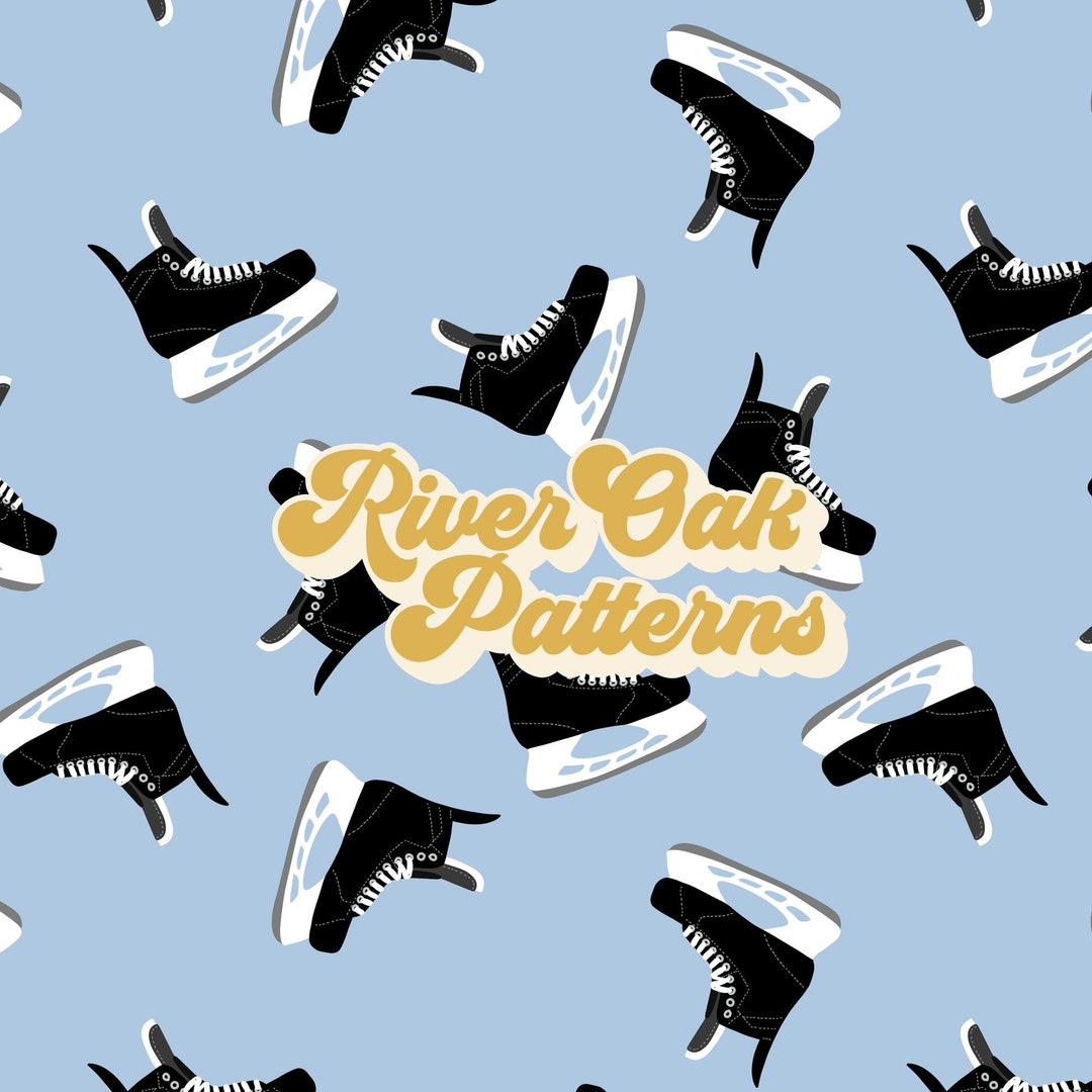 Ice Hockey Skates Seamless Digital Repeat Pattern for Commercial Use ...