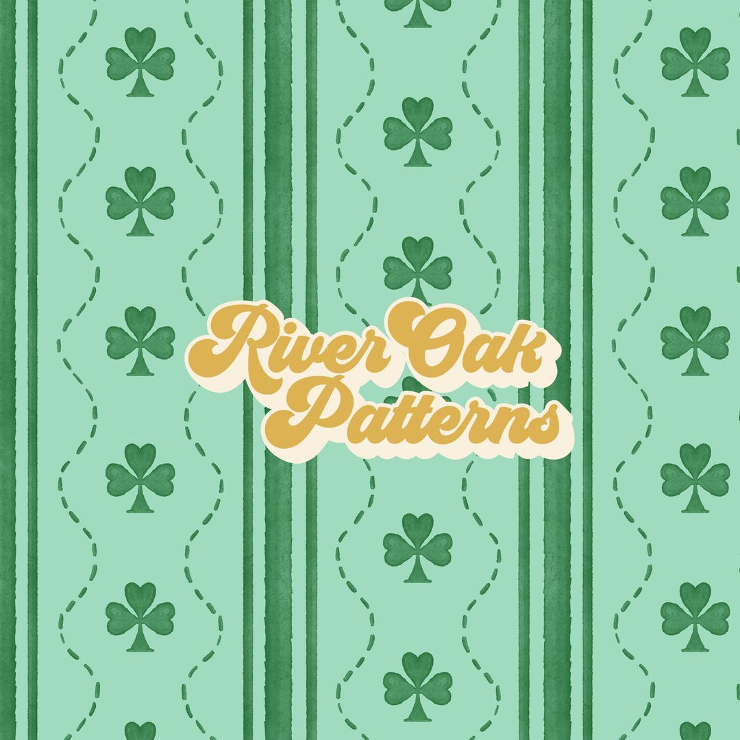 Green Shamrock Vertical Stripes Seamless Pattern for Boys for St ...