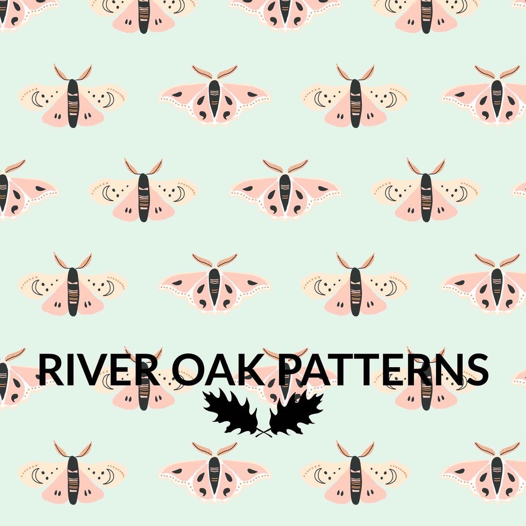 Boho Moth Seamless File Fall Summer Insect Repeat Pattern for ...