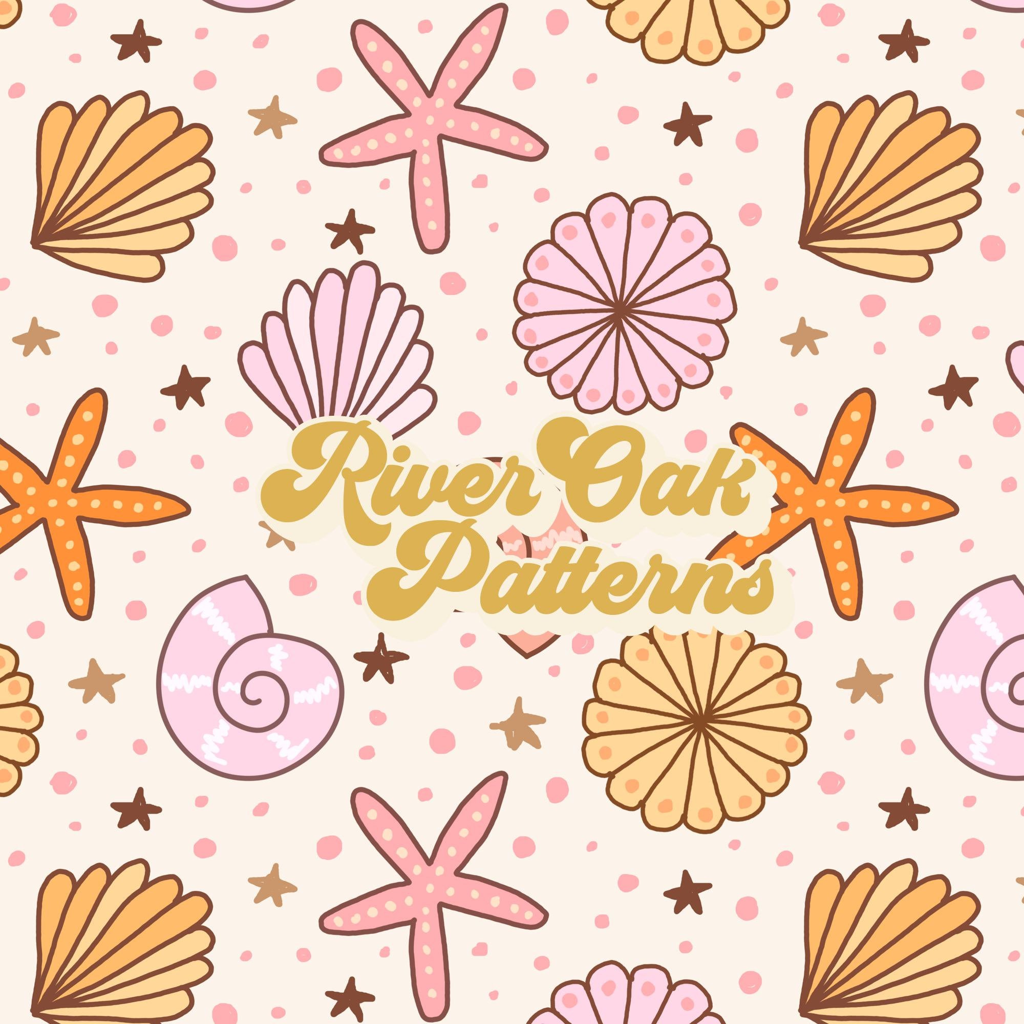 Sea Shells Seamless File, Summer Beach Repeat Pattern for Fabric ...