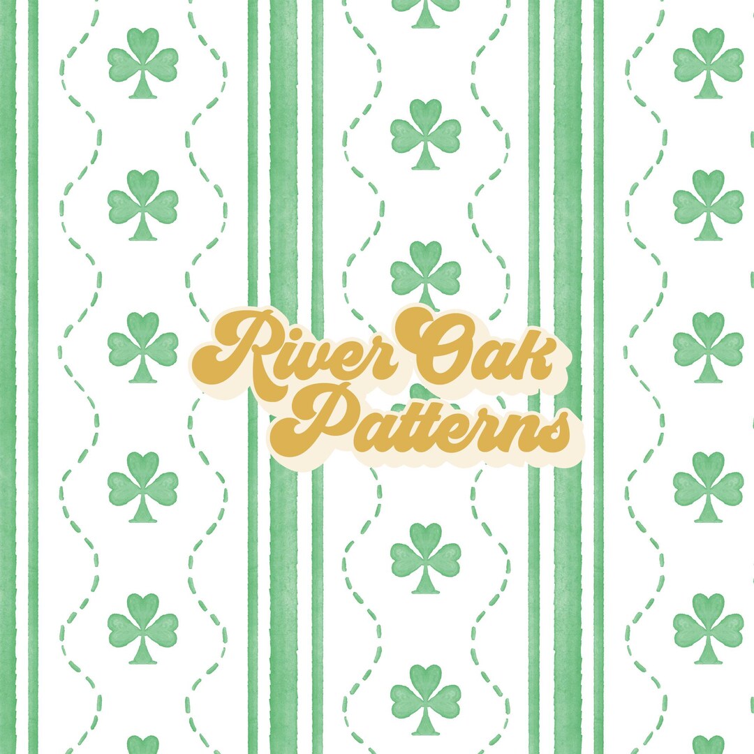 St Patricks Day Seamless Pattern for Boys and Girls Green Watercolor ...