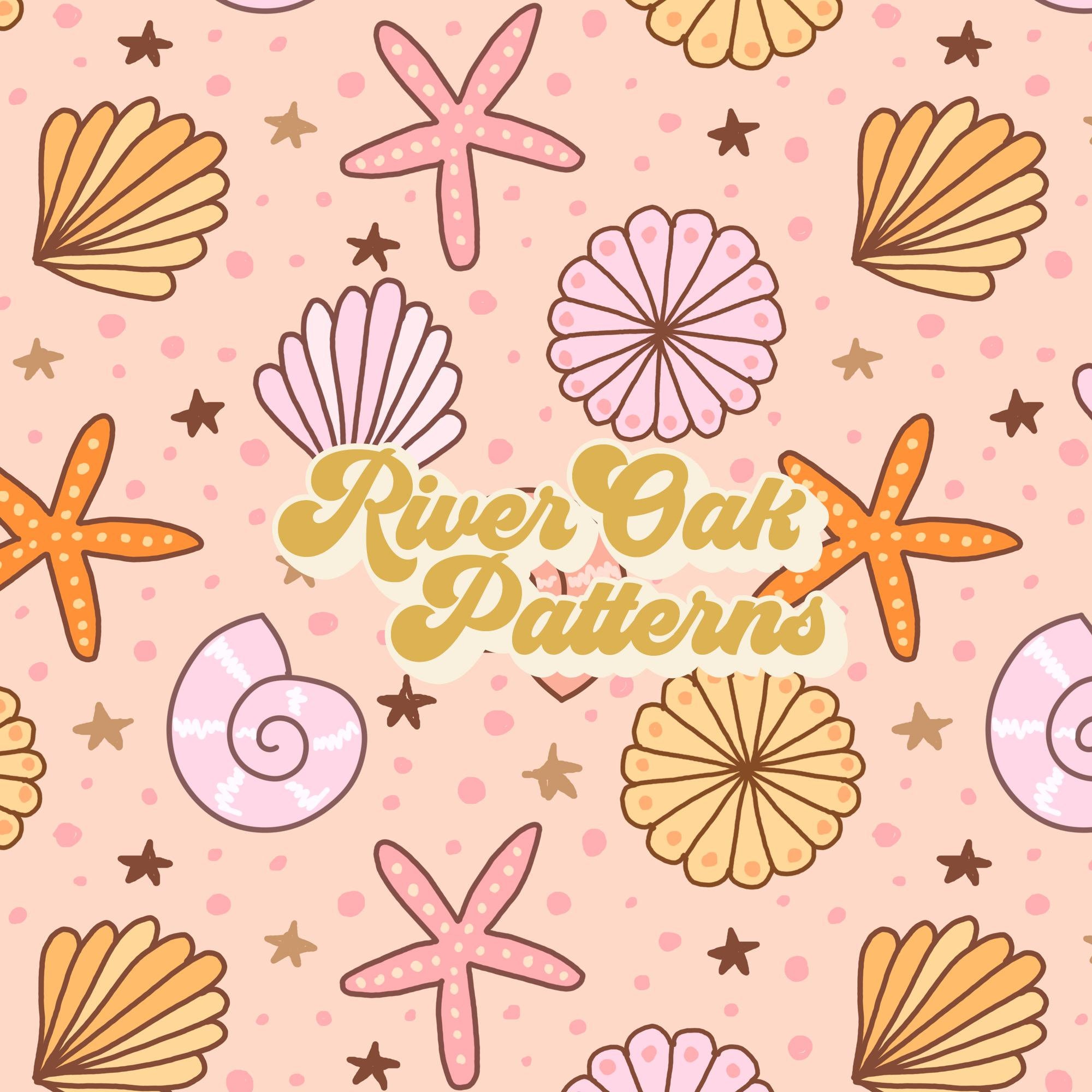 Sea Shells Seamless File, Summer Beach Repeat Pattern for Fabric ...