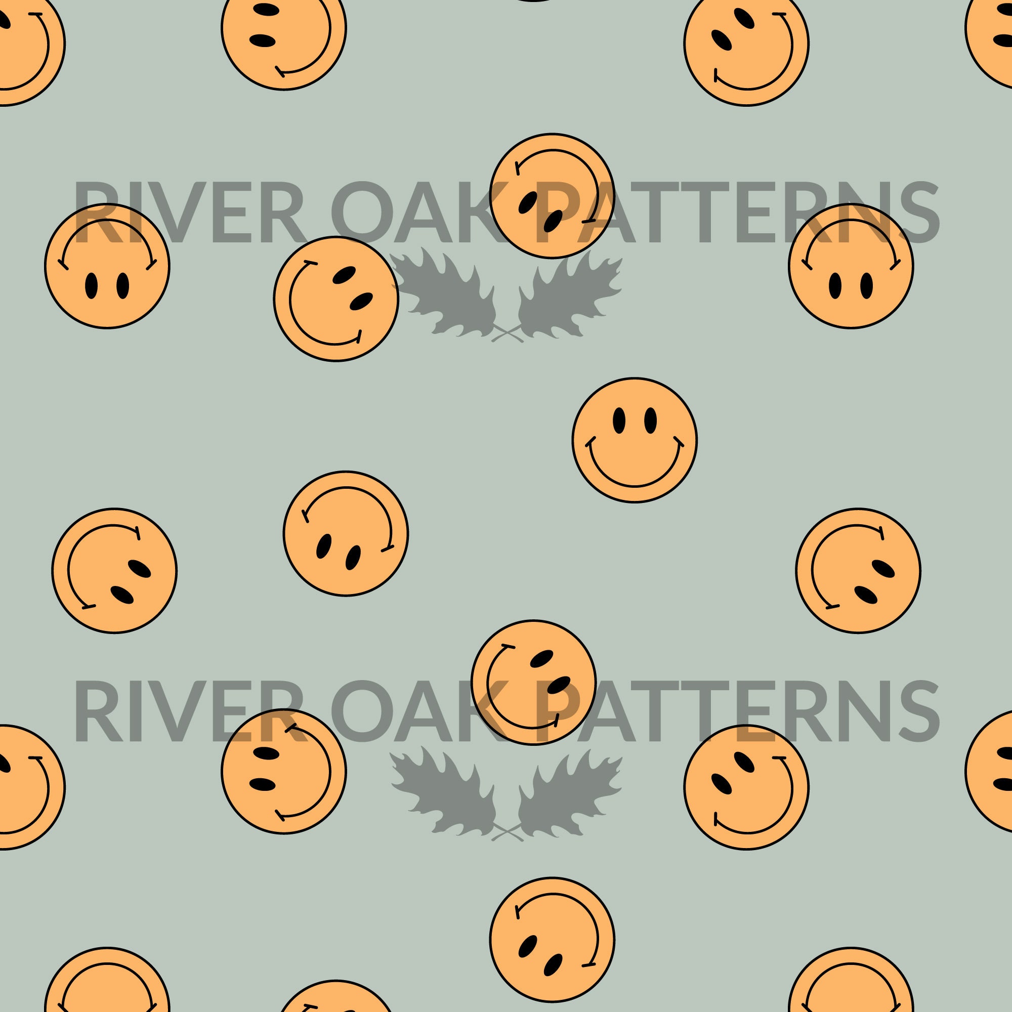 Paper, Party & Kids Boho Muted Smiley Face Seamless File Digital Repeat ...