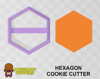 Hexagon Cookie Cutter From Mini to Large Polygon Polymer Clay Jewelry ...