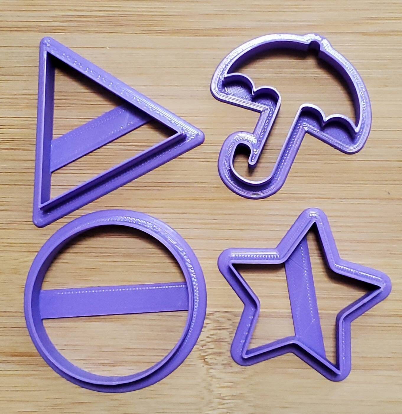 Squid Game Cookie Cutters Sugar Honeycomb Set of 4 Shapes - Etsy Australia
