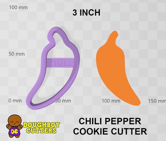 Chili Pepper Cookie Cutter Dough Fondant or Polymer Clay | Etsy