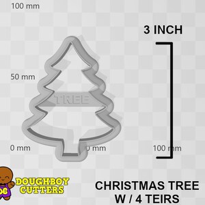Christmas Tree Cookie Cutter | Dough, Fondant or Polymer Clay Cutter ...