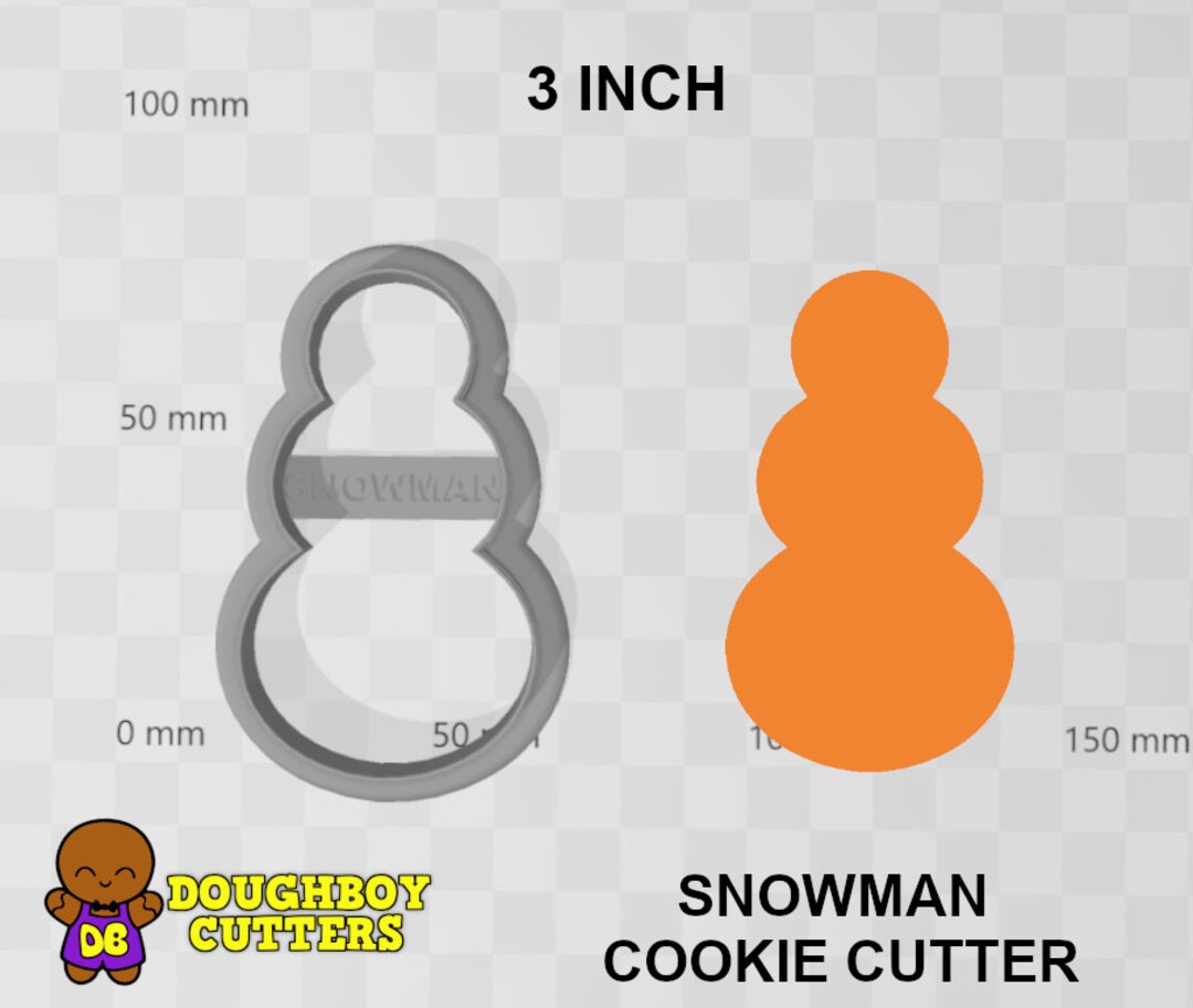 Snowman Cookie Cutter | Dough, Fondant or Polymer Clay Cutter | Various ...