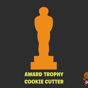 Movie Award Trophy Shaped Cookie Cutter, Dough, Fondant or Polymer Clay ...
