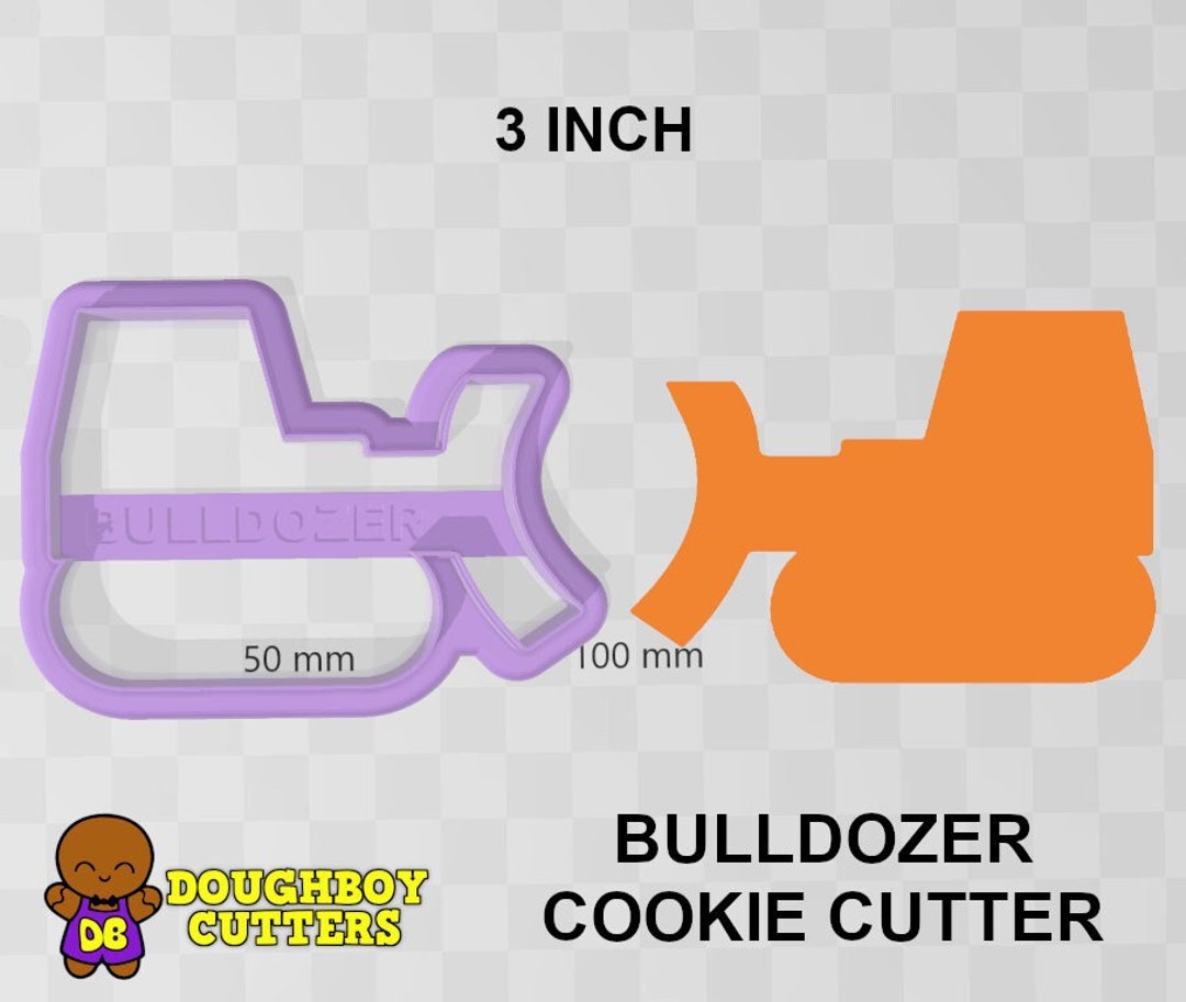 Bulldozer Cookie Cutter | Construction Set | Dough, Fondant or Polymer ...