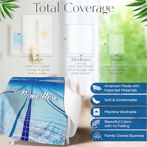 Personalized Swimming Pool Blanket | Kids or Adults | Custom Name Throw ...