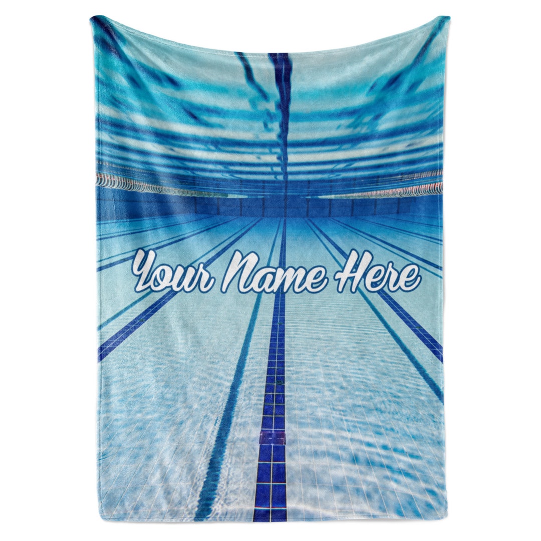 Personalized Swimming Pool Blanket | Kids or Adults | Custom Name Throw ...