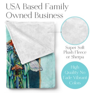 Winged Druid Fairy Blanket for Women With Vintage Medieval Theme | Art ...