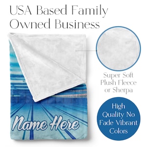 Personalized Swimming Pool Blanket | Kids or Adults | Custom Name Throw ...