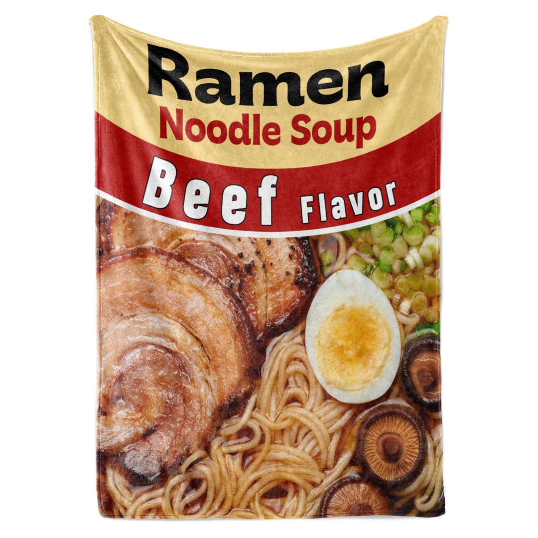Beef Ramen Noodle Blanket for Kids, Teens, or Adults | Custom Throw ...