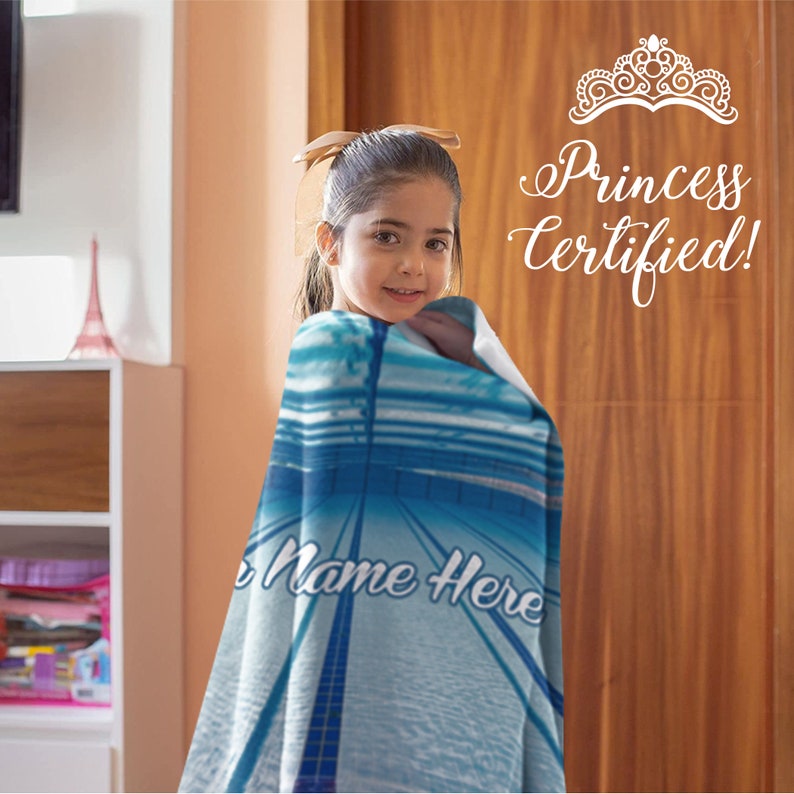 Personalized Swimming Pool Blanket | Kids or Adults | Custom Name Throw ...