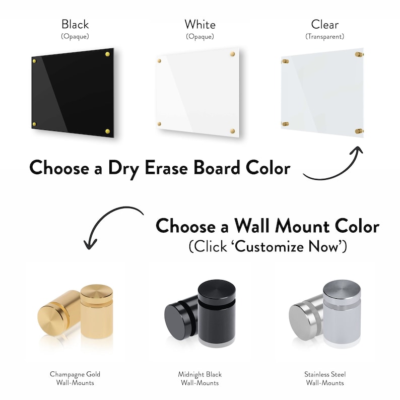Dry Erase Board White Board Acrylic Board for Wall - Etsy