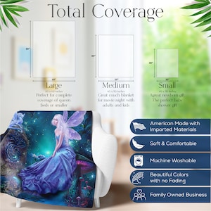 Magical Dragon Fairy Blanket With Vintage Art Theme | Colorful Druid ...