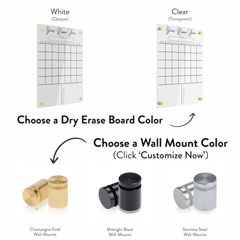 Custom White Board Calendar Family Calendar Dry Erase to - Etsy