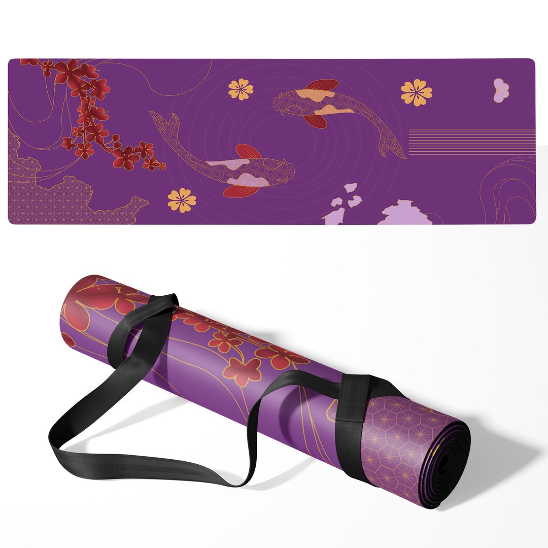 Koi Fish Yoga Mat | Ships Next Day | Custom | Workout Mat for Men and ...