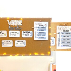 Classroom Voice Level Posters and Chart | EDITABLE Signs Soft Boho Chic ...