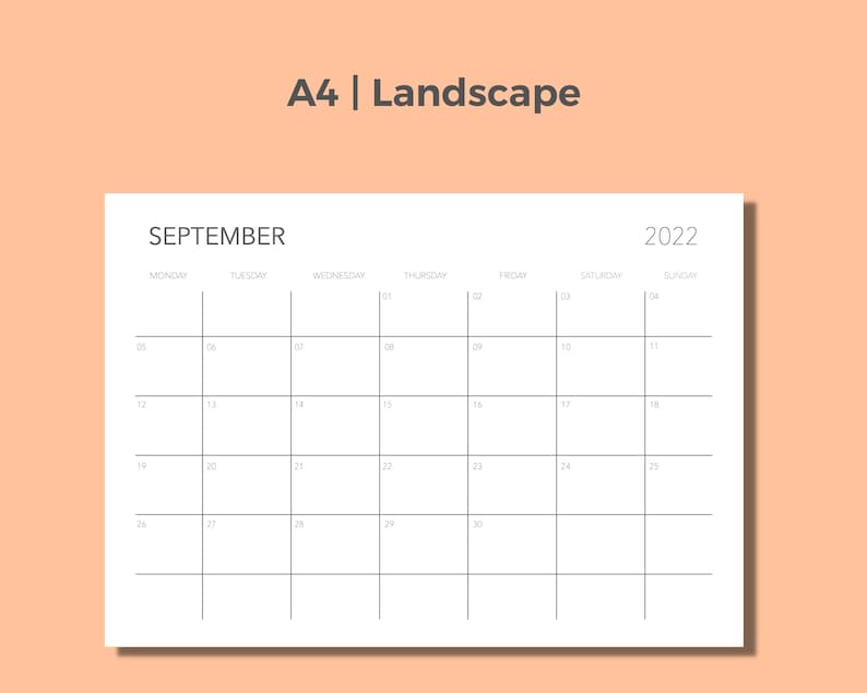 School Monthly Calendar 2022-2023 Calendar Students & - Etsy