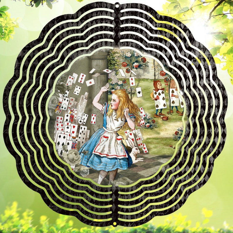 Wind Spinner Set of 3 PNG PDF Digital Downloads for Sublimation, Alice ...