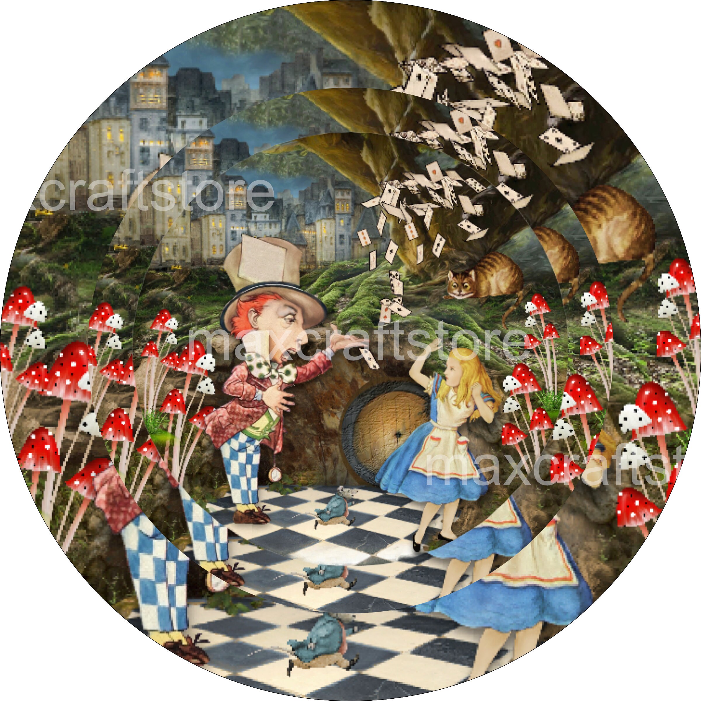 Wind Spinner PNG Digital Download for Sublimation, Alice in Wonderland ...