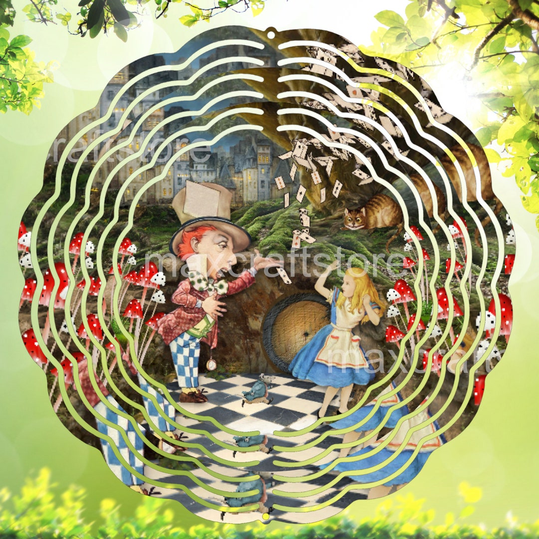 Wind Spinner PNG Digital Download for Sublimation, Alice in Wonderland ...