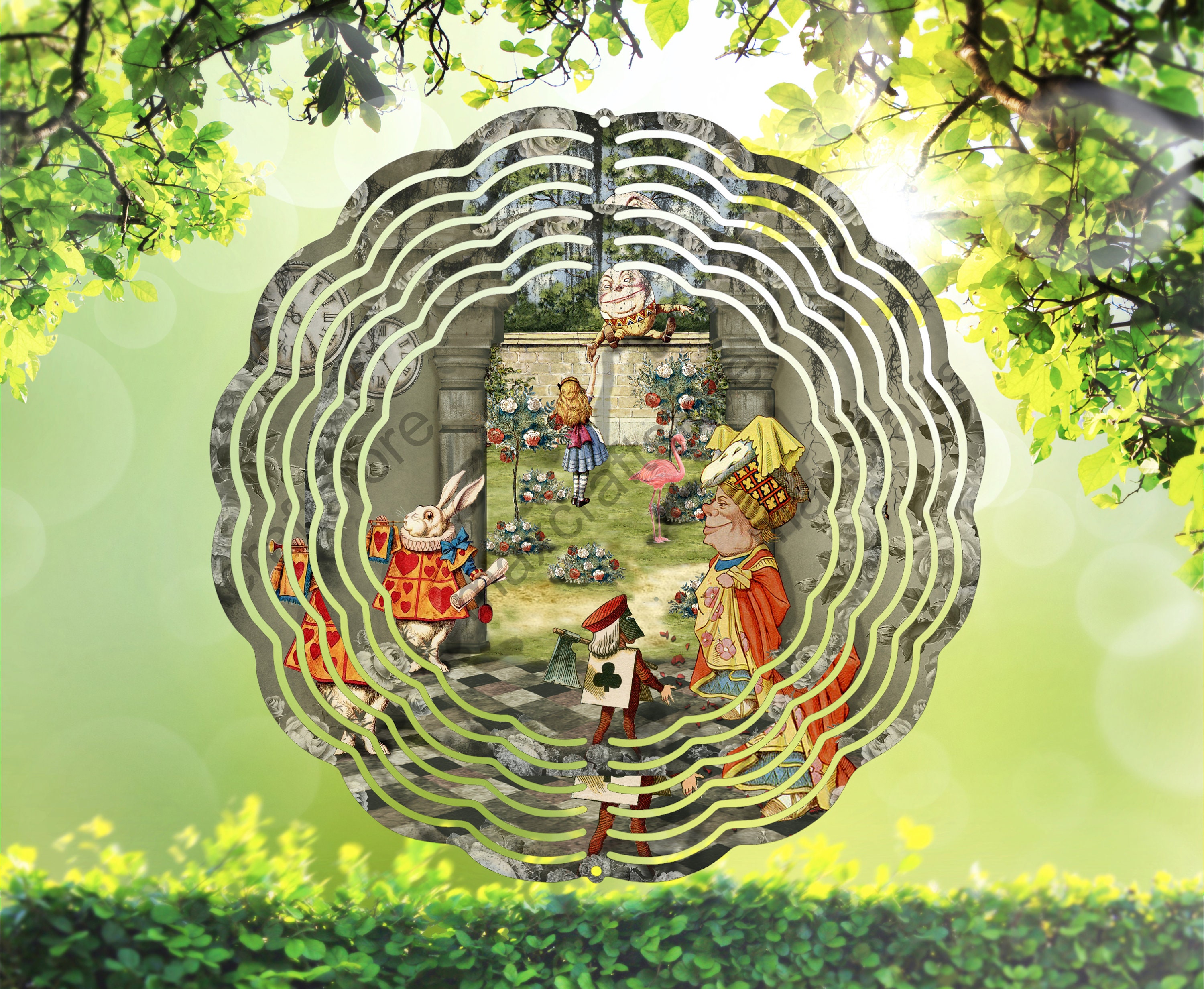 Wind Spinner PNG Digital Download for Sublimation, Alice in Wonderland ...