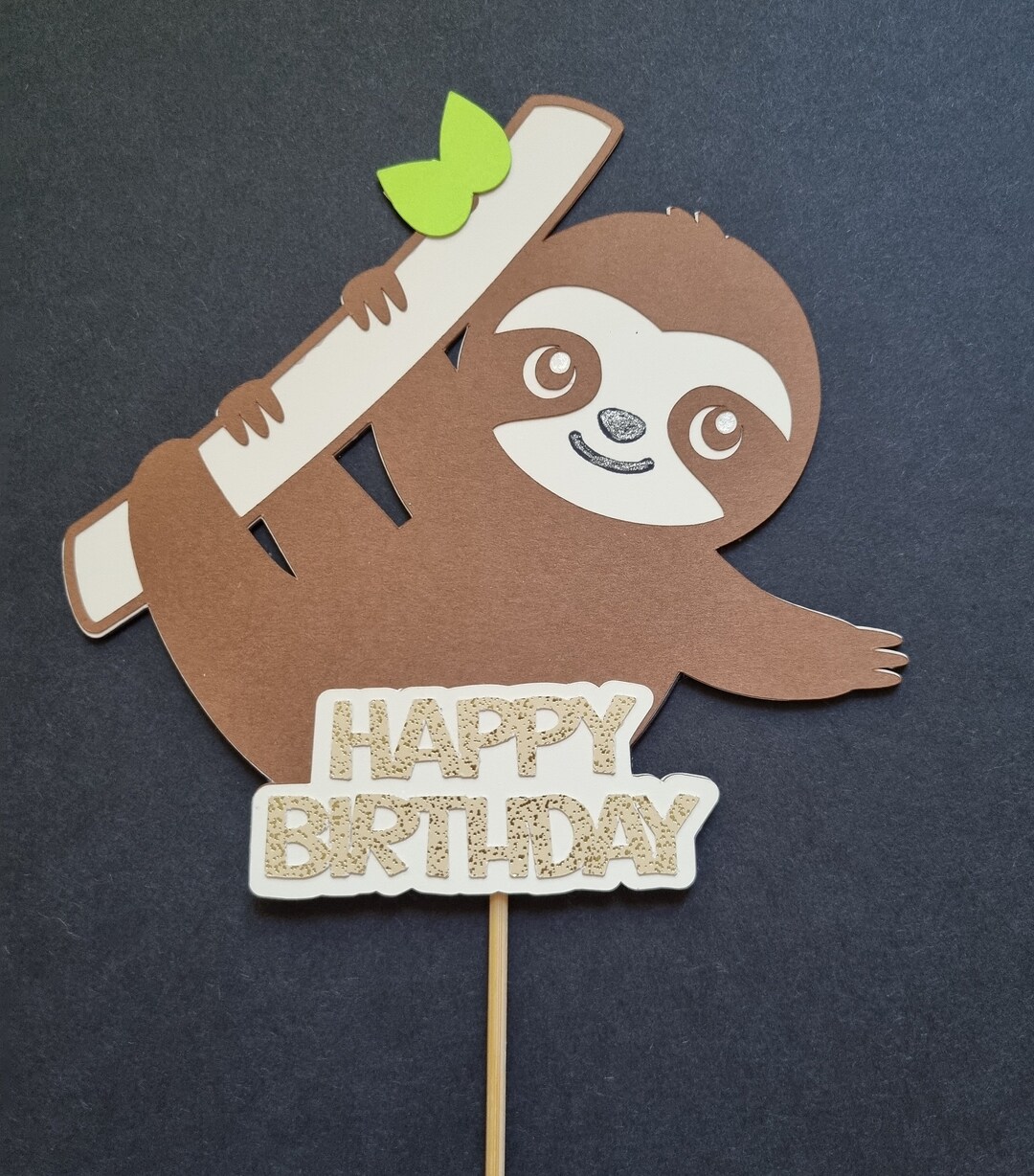 Sloth Cake Topper Happy Birthday - Etsy