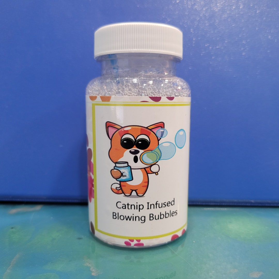 Catnip Infused Blowing Bubbles - Cat Toys Bubbles for Cats - Etsy