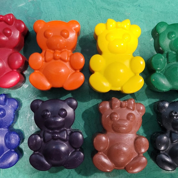 Teddy Bear Crayons - Etsy