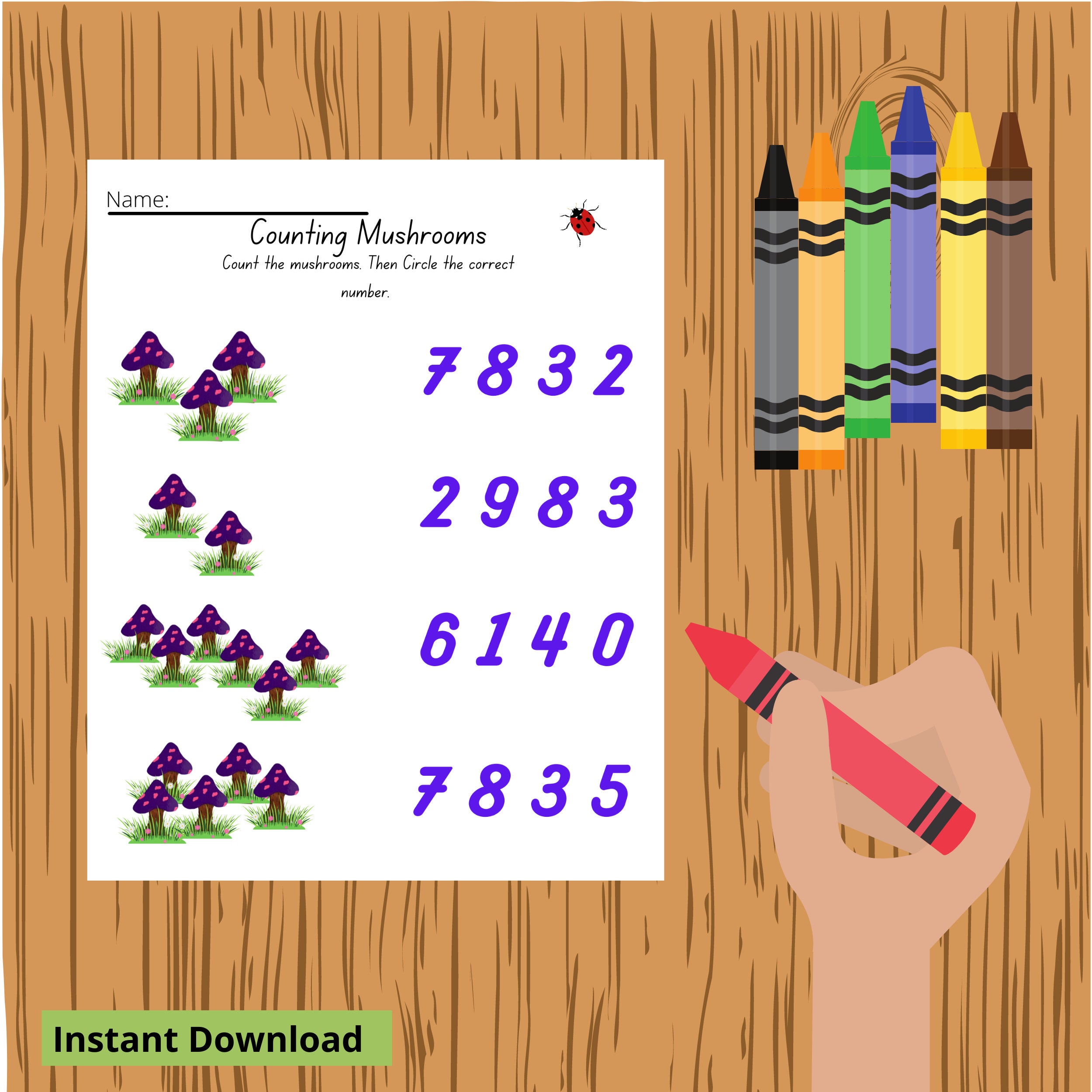 Learn to Count Recognize Numbers Digital Download Counting - Etsy