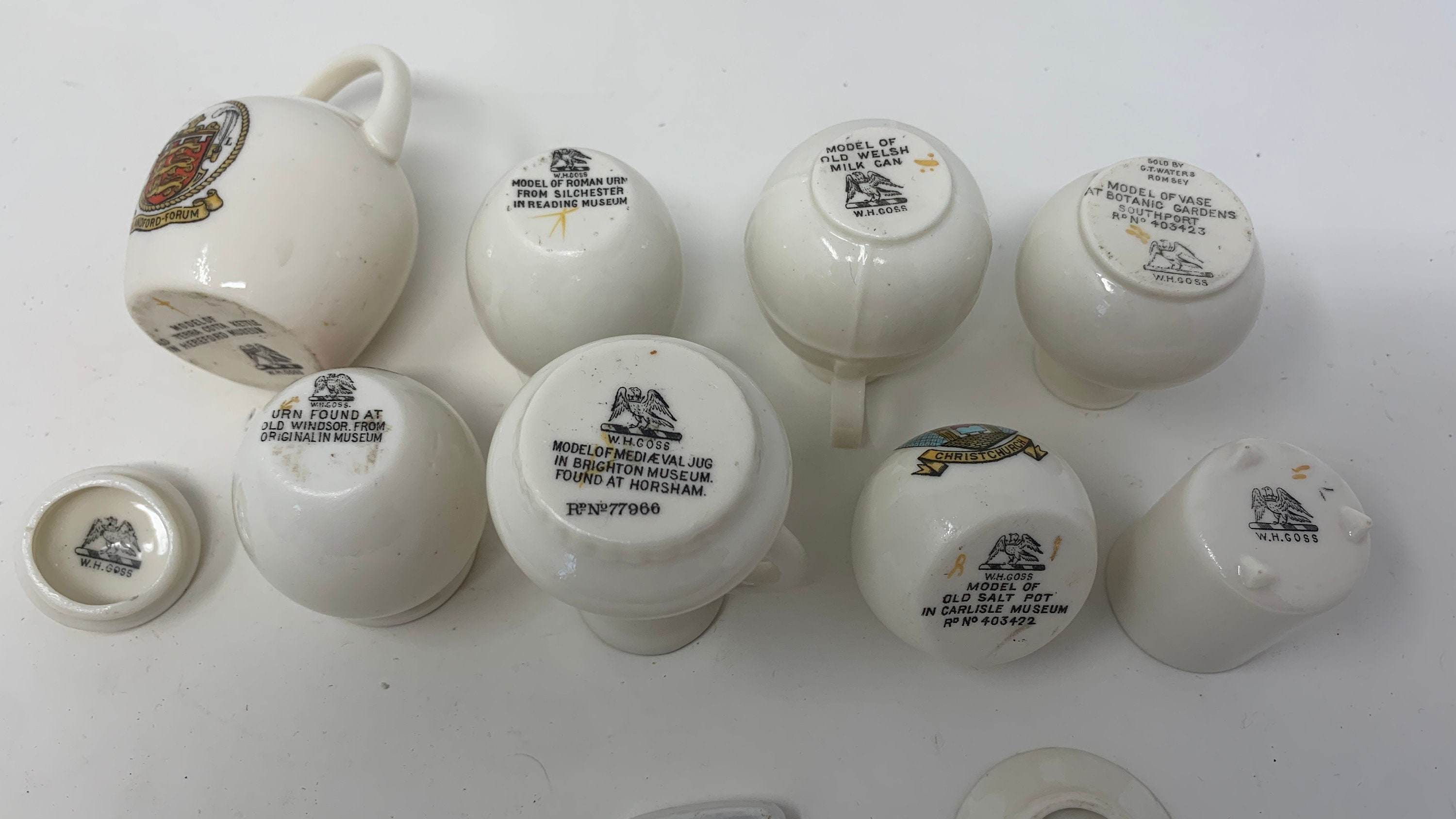 Set of 11 W.H. Goss Small English Crested Ware - Etsy