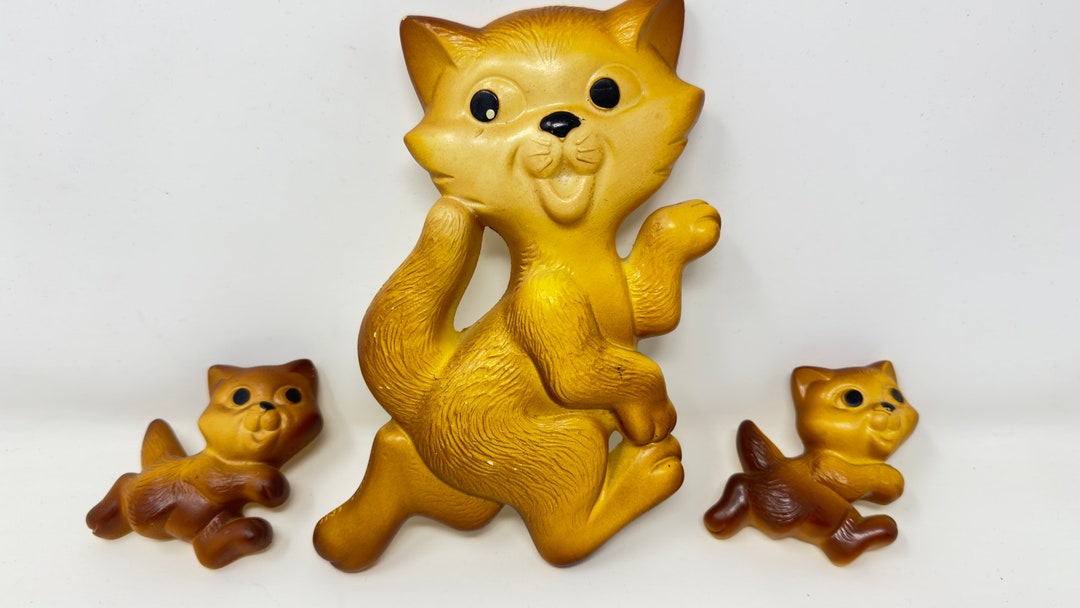 1970's Miller Studio Chalkware Cat Family Wall Art - Etsy
