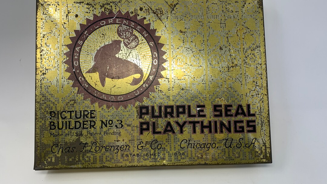 ANTIQUE Purple Seal Playthings Picture Builder No3 by Lorenzo & Co ...