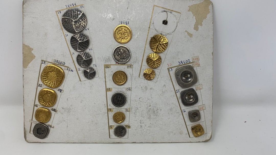 Samples of Paris France Metal Buttons Very Vintage - Etsy