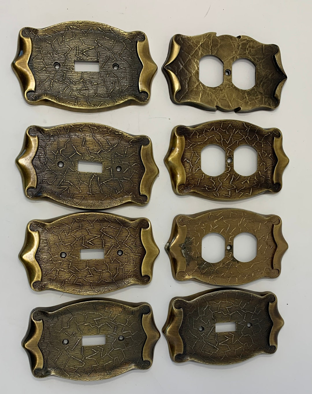 Vintage Brass Light Switch and Plug Set - Etsy