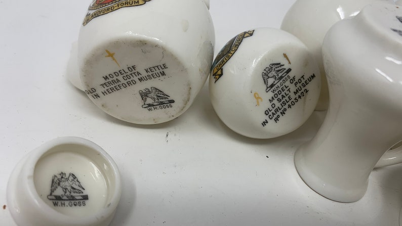 Set of 11 W.H. Goss Small English Crested Ware - Etsy