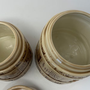 Pair of Hand Painted Ceramic Canisters 1970's - Etsy