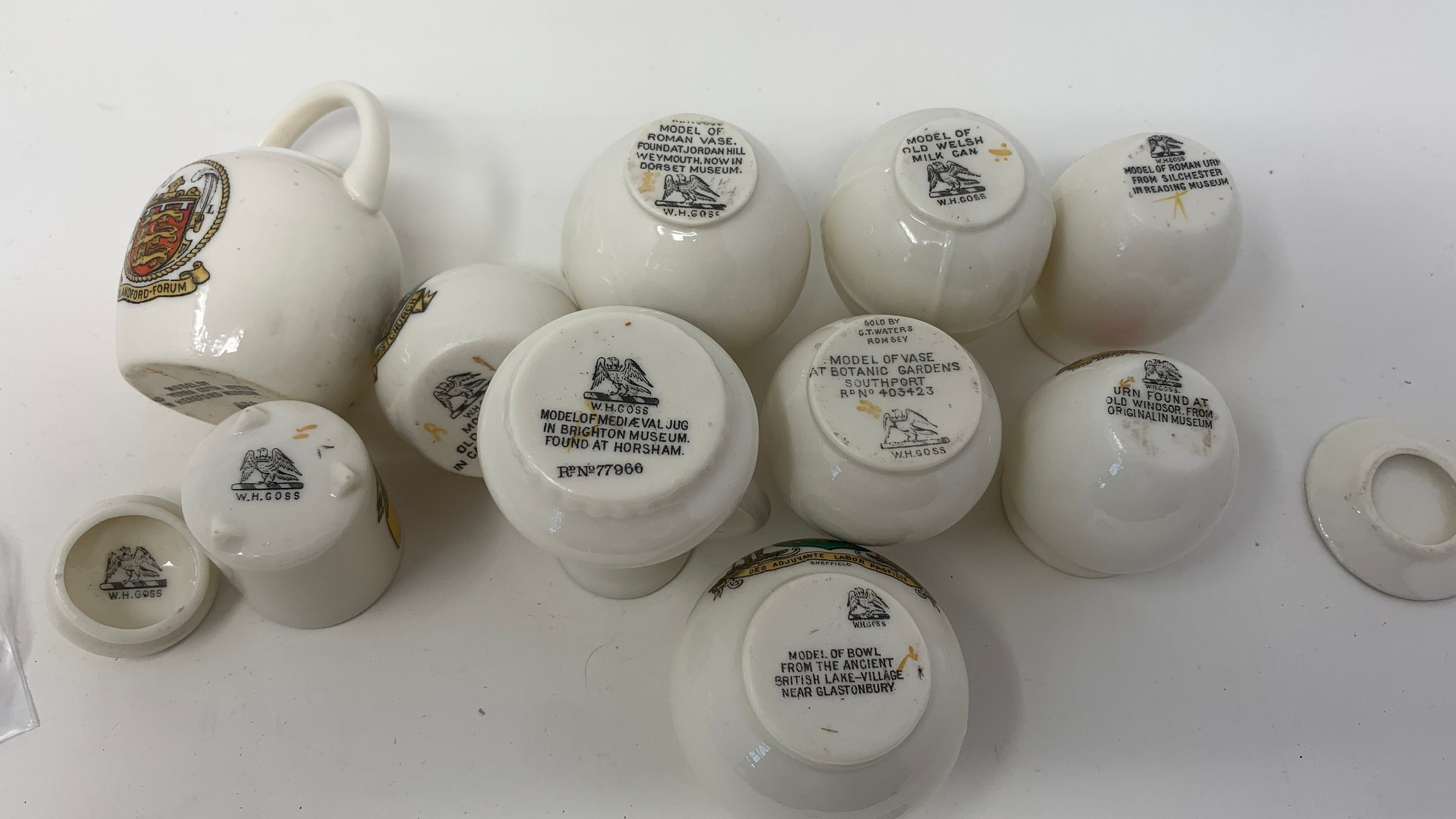Set of 11 W.H. Goss Small English Crested Ware - Etsy